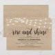 Rustic farm string lights post-wedding invitation | Zazzle