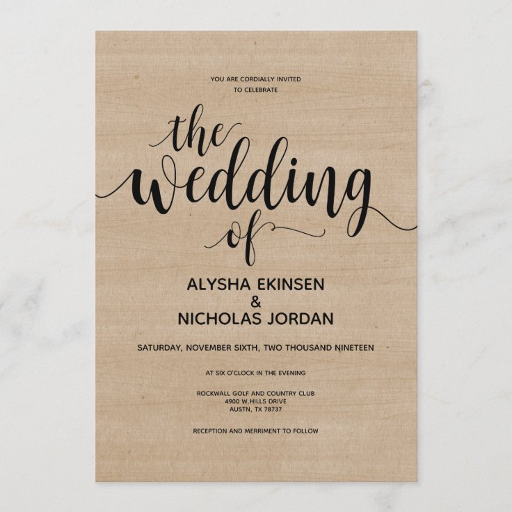 Rustic Farm Wedding Invitation Card | Zazzle