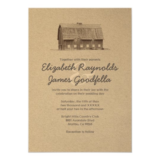 Rustic Farm Wedding Invitations | Zazzle.com