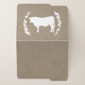 Rustic Farmhouse Animals & Faux Burlap File Folder | Zazzle