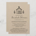 Rustic Farmhouse Barn Script QR code Bridal Shower Invitation | Zazzle