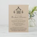 Rustic Farmhouse Barn Script QR code Bridal Shower Invitation | Zazzle