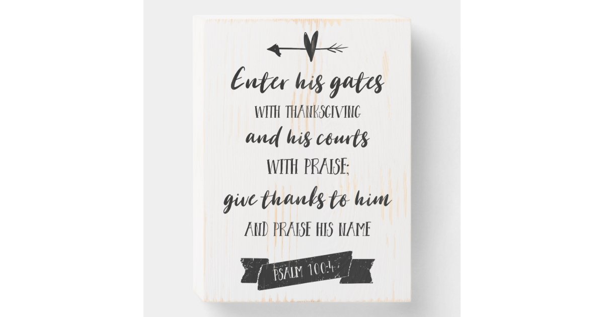 Rustic Farmhouse Bible Verse Psalms Christian Wooden Box Sign | Zazzle