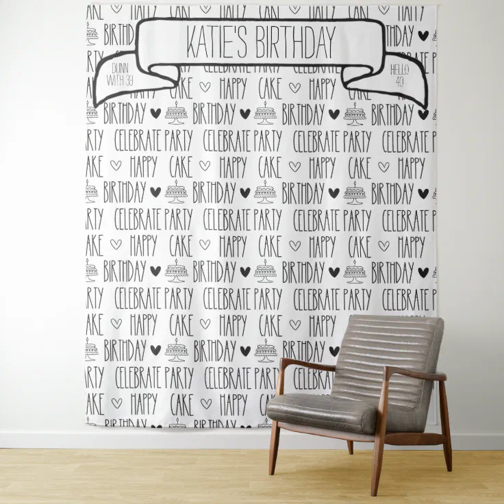 Rustic Farmhouse Birthday Party Backdrop Banner | Zazzle