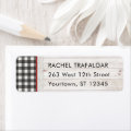 Rustic Farmhouse | Black and White Buffalo Check Label | Zazzle