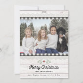 Rustic Farmhouse | Buffalo Check Christmas Card | Zazzle