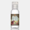 Rustic Farmhouse Burgundy Floral Bridal Shower Hand Sanitizer | Zazzle