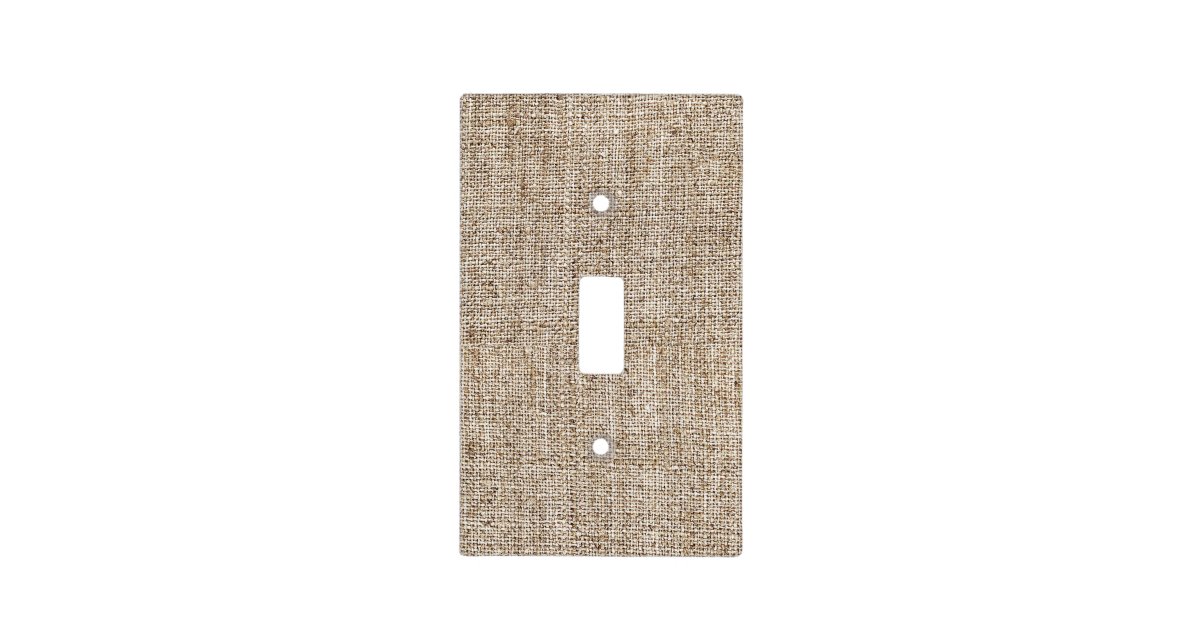 Rustic Farmhouse Burlap Light Switch Cover | Zazzle