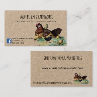 Rustic Farmhouse Business Card | Zazzle