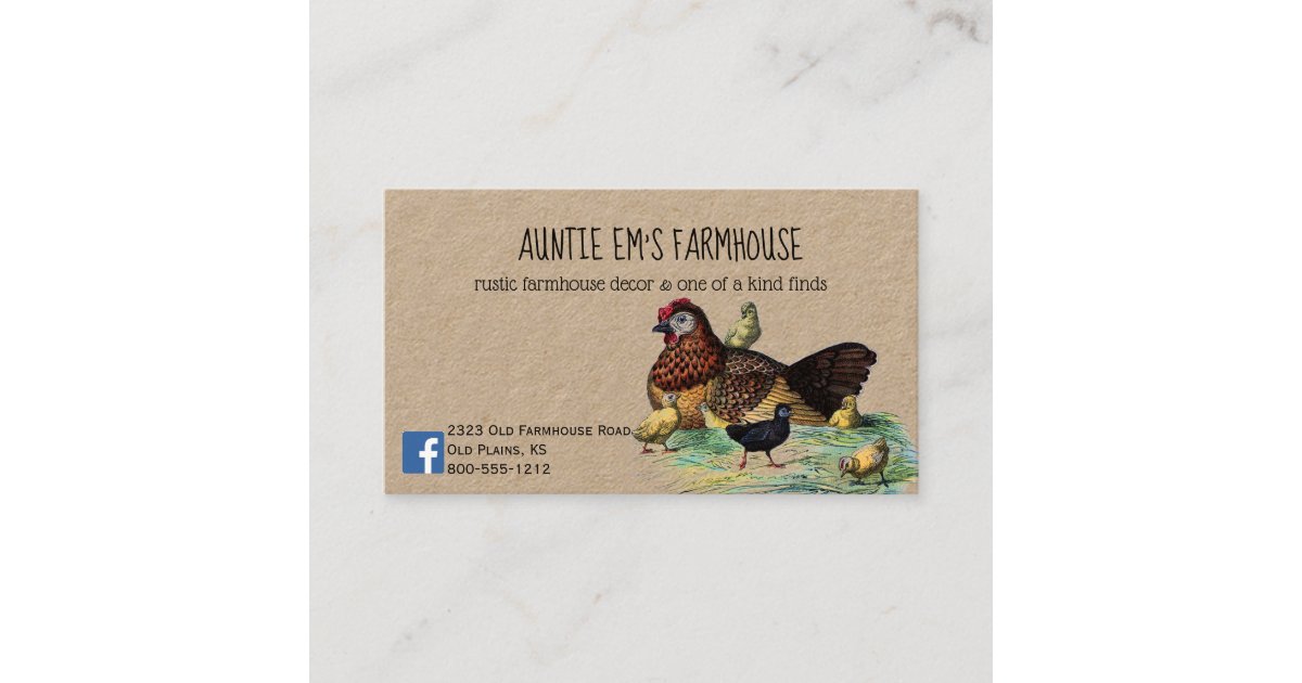 Rustic Farmhouse Business Card | Zazzle