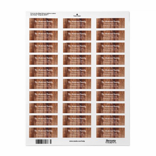 Rustic Farmhouse Dark Brown Barn Wood Label | Zazzle