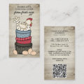 Rustic Farmhouse Farm Fresh Eggs Chicken QR Code Business Card | Zazzle