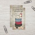 Rustic Farmhouse Farm Fresh Eggs Chicken QR Code Business Card | Zazzle