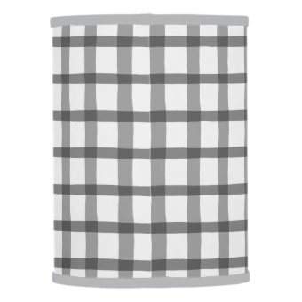 Rustic Farmhouse Gray and White Buffalo Check Lamp Shade | Zazzle