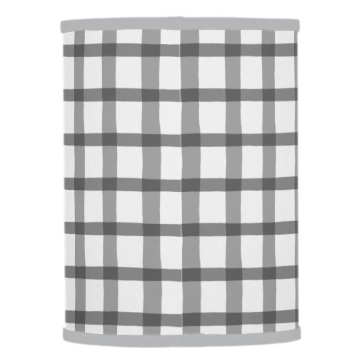 Rustic Farmhouse Gray and White Buffalo Check Lamp Shade | Zazzle