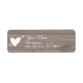 Rustic Farmhouse Heart Arrow Weathered Shiplap Label | Zazzle
