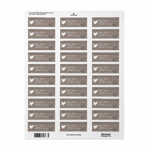 Rustic Farmhouse Heart Arrow Weathered Shiplap Label | Zazzle