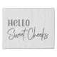Rustic Farmhouse Hello Sweet Cheeks White Wood Faux Canvas Print | Zazzle