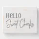 Rustic Farmhouse Hello Sweet Cheeks White Wood Wooden Box Sign | Zazzle