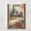 Rustic Farmhouse Magic Christmas Woodland Country Holiday Card | Zazzle