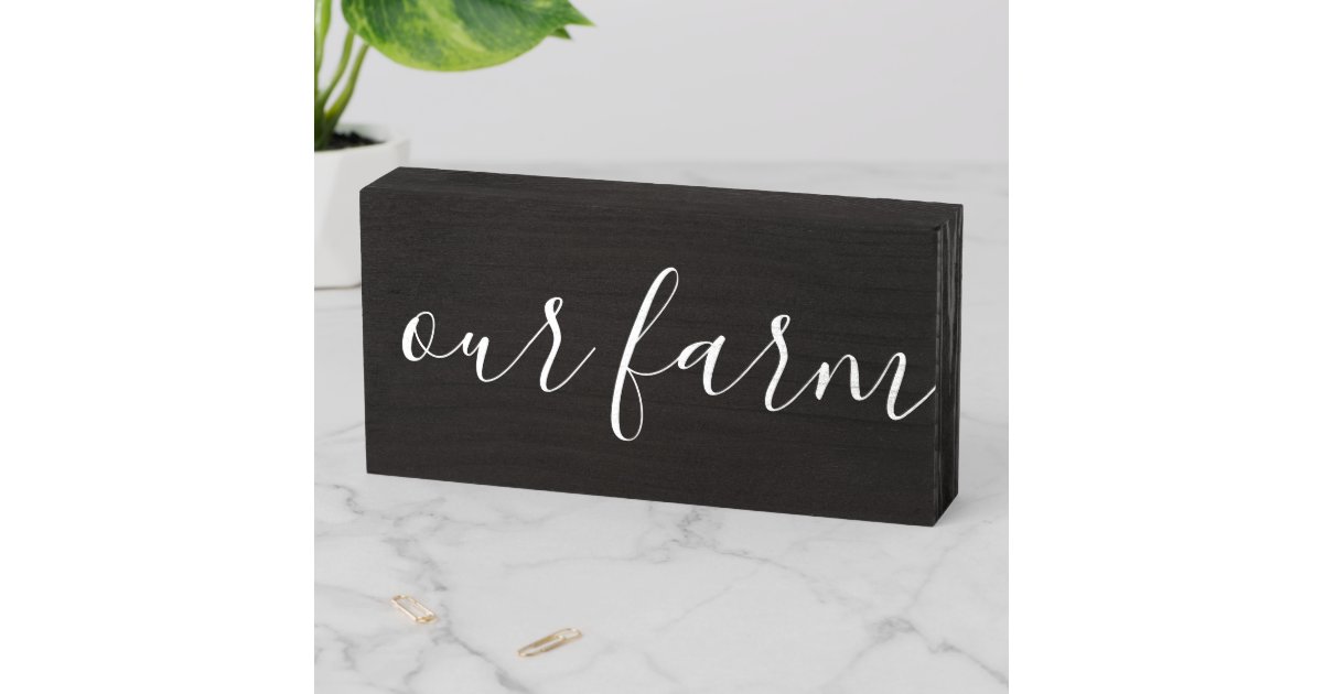 Rustic Farmhouse Our Farm Sign | Zazzle