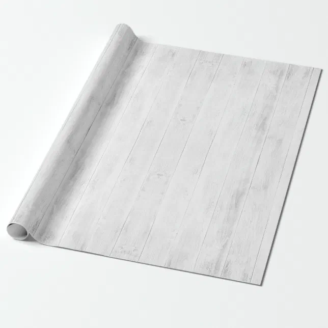 Rustic Farmhouse Shiplap Painted White Wood 2 Gift Wrapping Paper | Zazzle