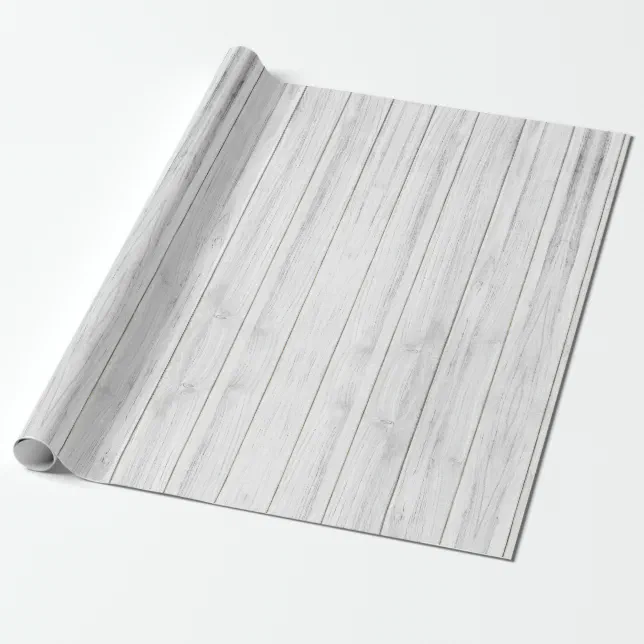 Rustic Farmhouse Shiplap Painted White Wood 3 Gift Wrapping Paper | Zazzle