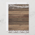Rustic Farmhouse String Lights Lace Wood Wedding Invitation | Zazzle