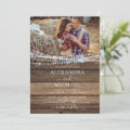 Rustic Farmhouse String Lights Photo Wedding Invitation | Zazzle