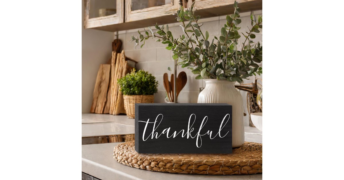 Rustic Farmhouse Thankful Sign | Zazzle