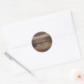 Rustic Farmhouse Wedding Thank You Classic Round Sticker | Zazzle