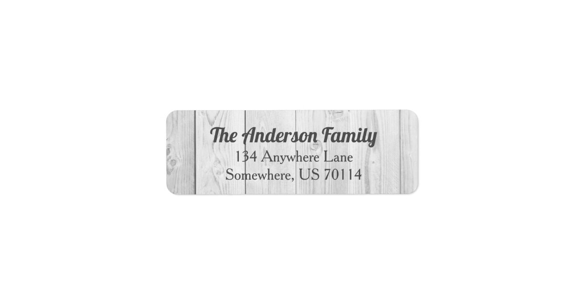 Rustic Farmhouse White Wood Label | Zazzle