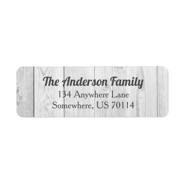 Rustic Farmhouse White Wood Label | Zazzle