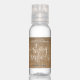 Rustic Faux Burlap Elegant Wedding Stay Safe Hand Sanitizer | Zazzle