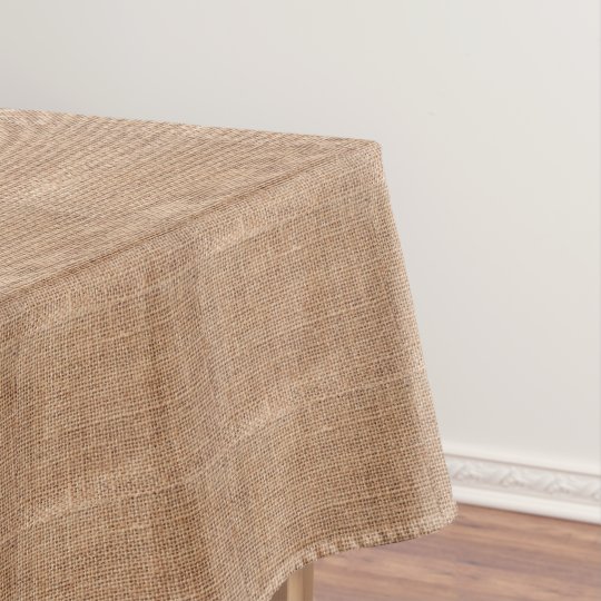 Rustic Faux Burlap Tablecloth | Zazzle.com