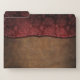 Rustic Faux Leather Brown Red Rose File Folder | Zazzle