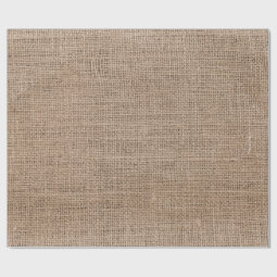 Rustic Faux Tan Burlap Texture Wrapping Paper | Zazzle