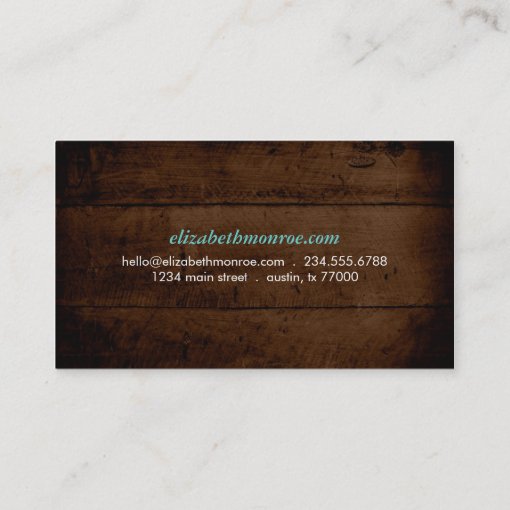 Rustic Faux Wood Business Card | Zazzle