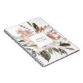 Rustic Feminine Floral Wildflowers with Name Notebook | Zazzle