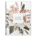 Rustic Feminine Floral Wildflowers with Name Notebook | Zazzle