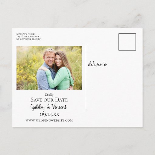 Rustic Fence Post and Wildflowers Country Wedding Announcement Postcard ...