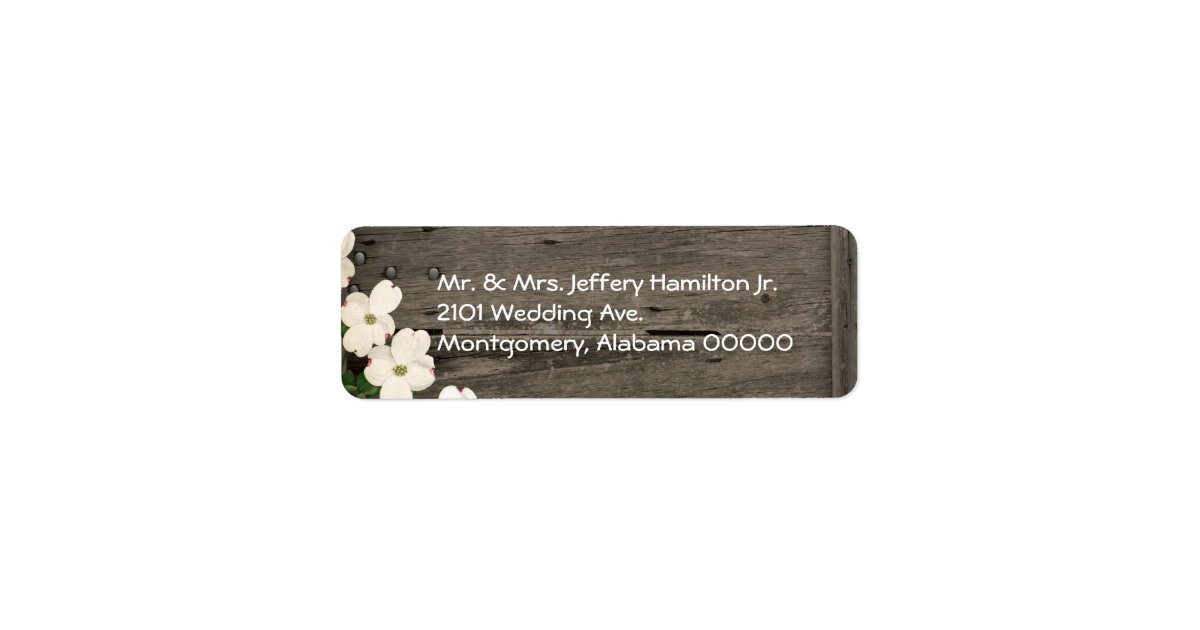Rustic Fence Wedding Return Address Labels | Zazzle