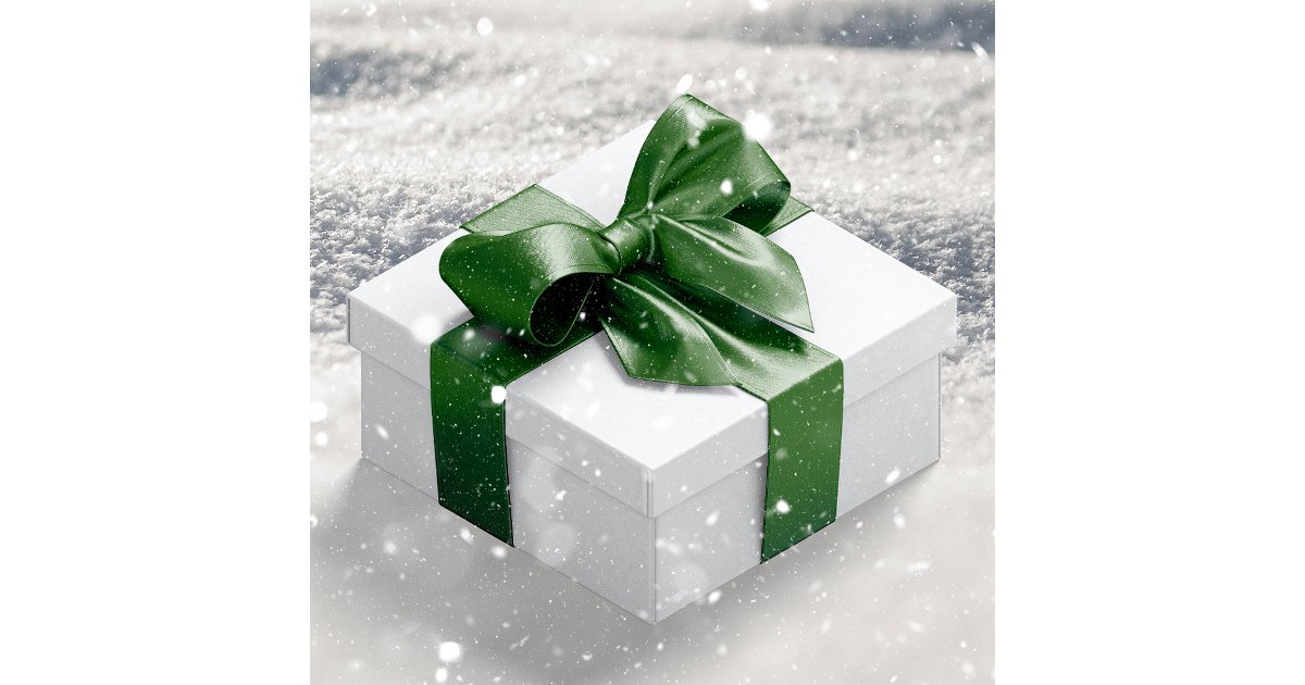 Rustic Festive Green Color #325513 Ribbon | Zazzle