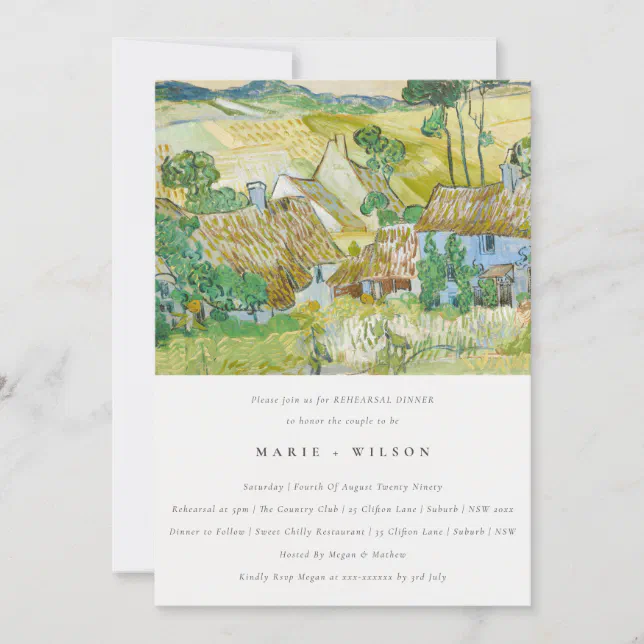 Rustic Fields Mountain Landscape Rehearsal Dinner Invitation | Zazzle