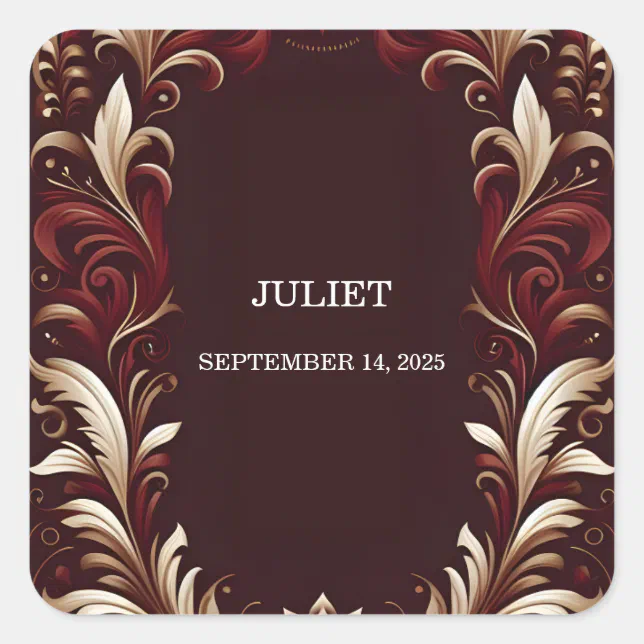 Rustic Fiesta Rustic Bold Spanish Bridal Shower Square Sticker | Zazzle