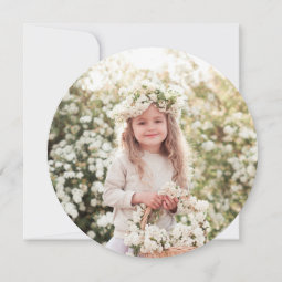 Rustic First Holy Communion Photo Invitation | Zazzle
