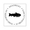 Rustic Fish Return Address Self-inking Stamp | Zazzle