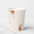 Rustic Floral Autumn Fall Wedding Paper Cups | Zazzle