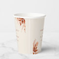 Rustic Floral Autumn Fall Wedding Paper Cups | Zazzle