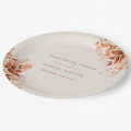 Rustic Floral Autumn Fall Wedding Paper Plates | Zazzle